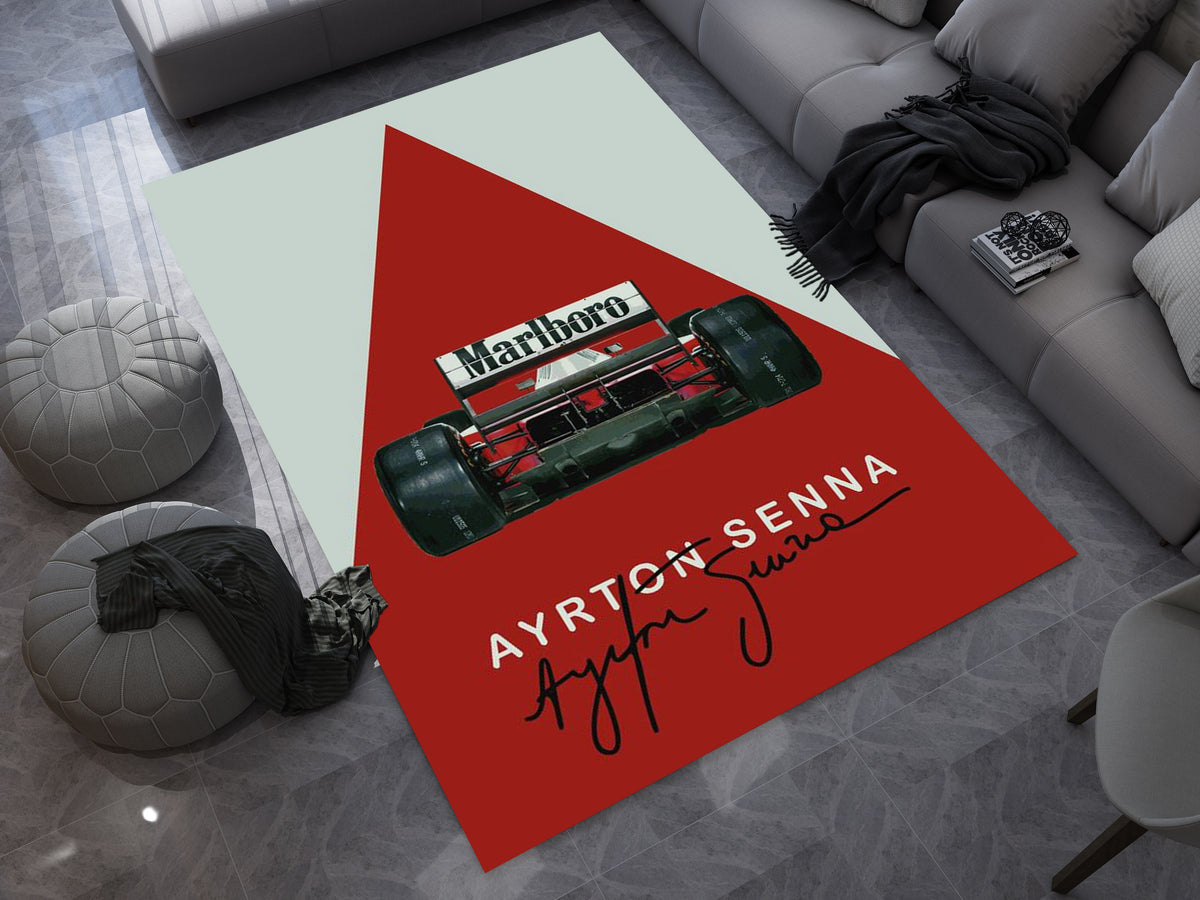 Ayrton Senna F1 Custom Rug – Formula 1 Icon Room Decor for Racing Fans ...